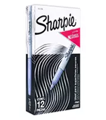 Marcador fino permanente Sharpie color plata caja con 12 piezas ...